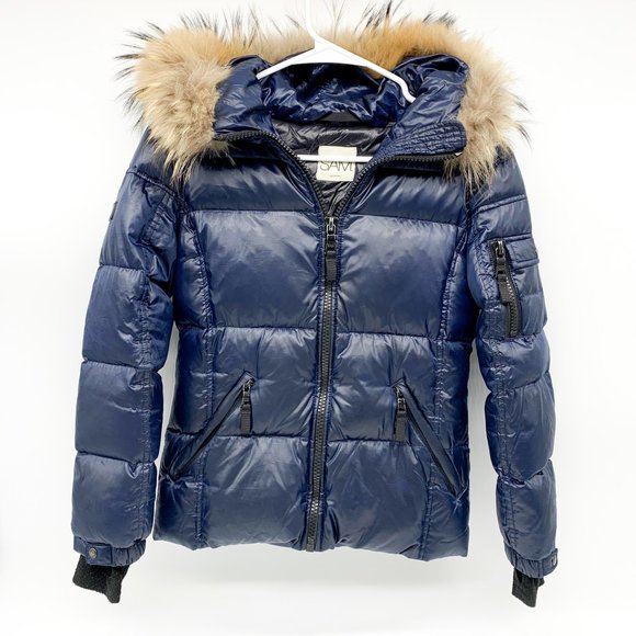 SAM. | Jackets & Coats | Sam Girls Blake Metallic Fur Down Puffer ...